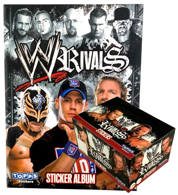 WWE Rivals Sticker - Album + Display mit 50 Tüten, Stickerpoint